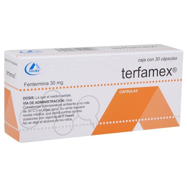Terfamex 30mg caja 30 cápsulas | Precio Vitau