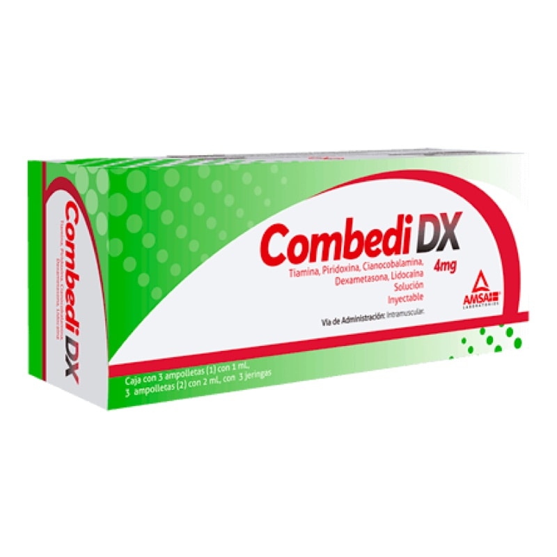 Combedi Dx 4mg caja con 6 ampolletas de 1ml y 2ml — 15699 | Precio Vitau